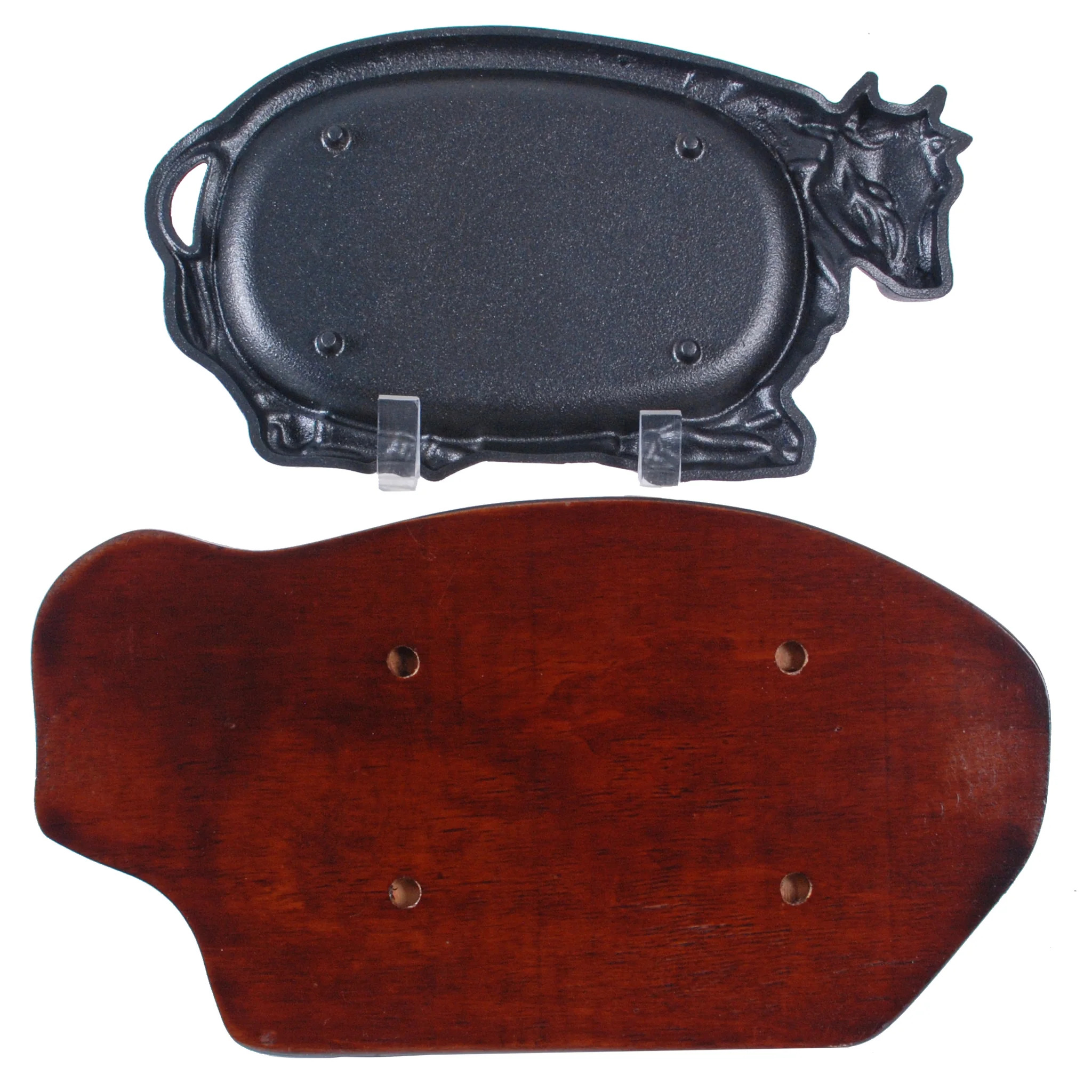 Fajita Cast Iron Skillet Large Cast Iron Steak Plate Sizzle Griddle ...